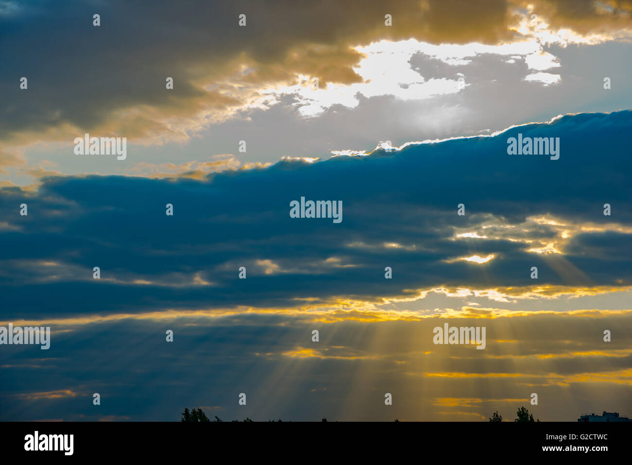 Sky sunset background in Germany Stock Photo - Alamy