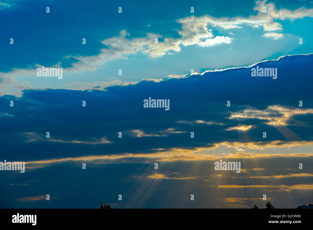 Sky sunset background in Germany in late spring Stock Photo - Alamy