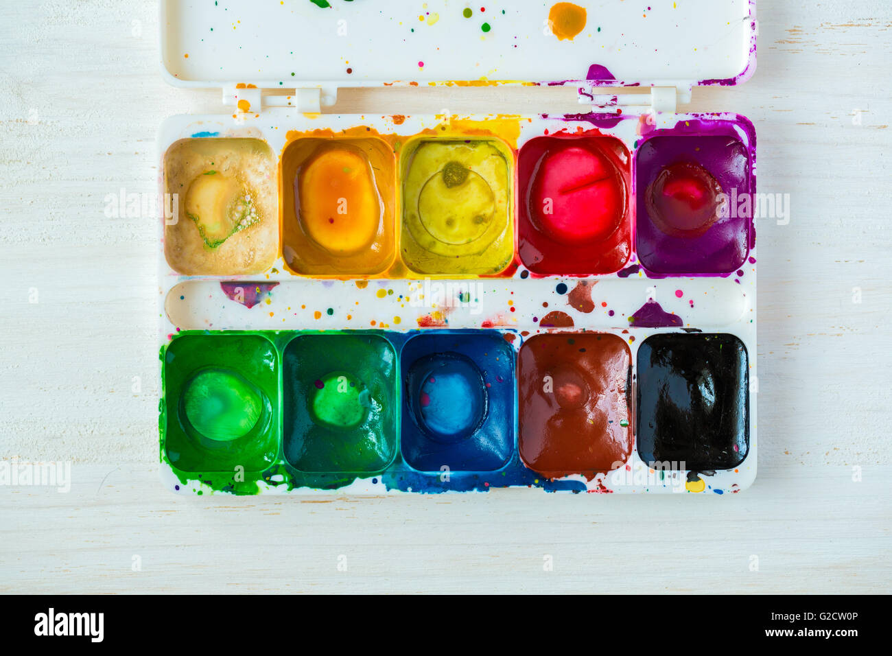 Top view paint hi-res stock photography and images - Alamy