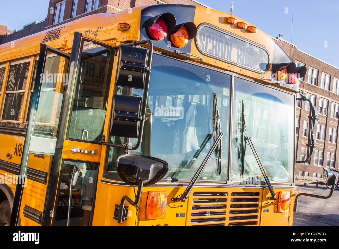 Yellow school bus Stock Photo - Alamy