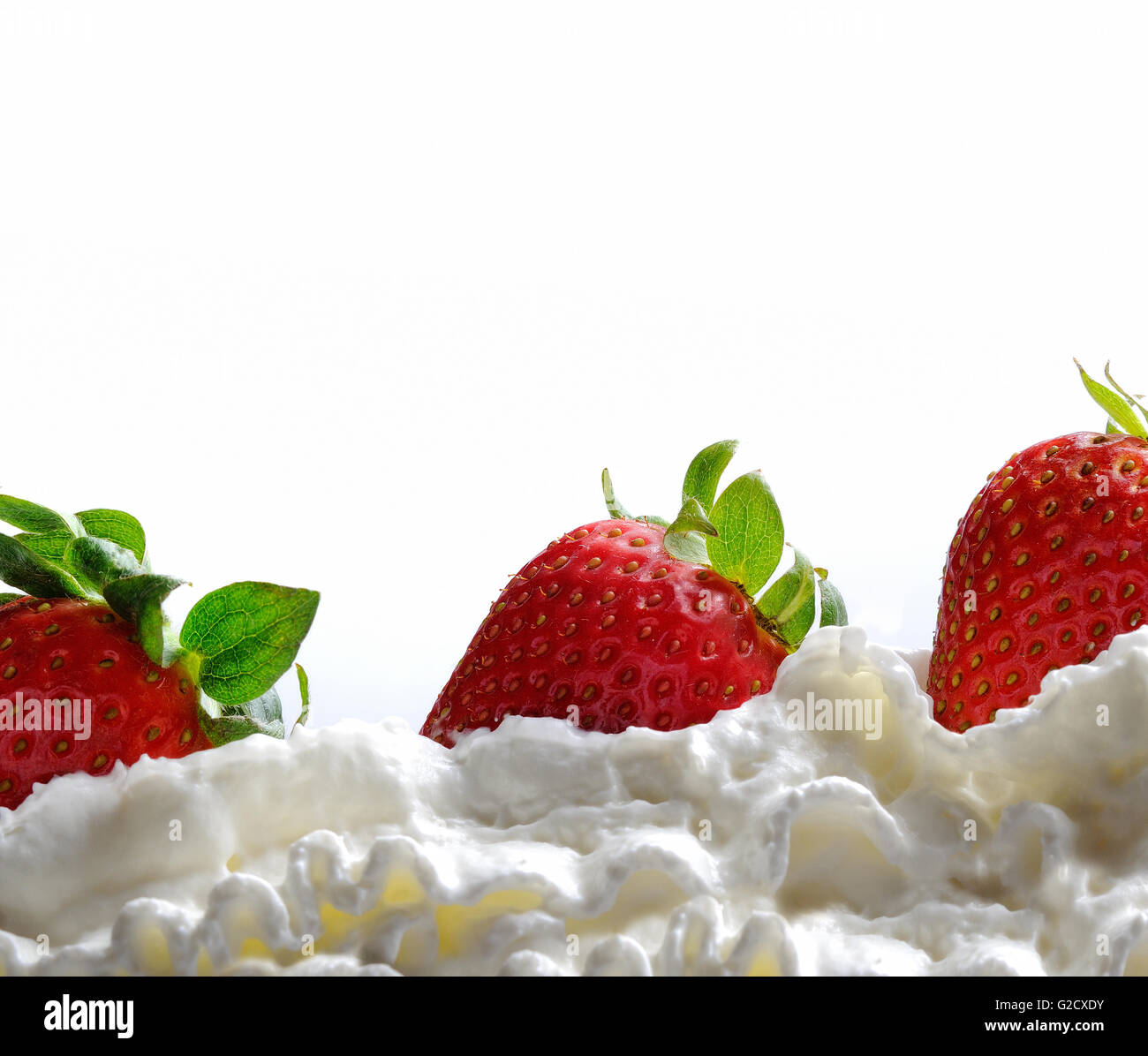 Three whole strawberries hi-res stock photography and images - Alamy