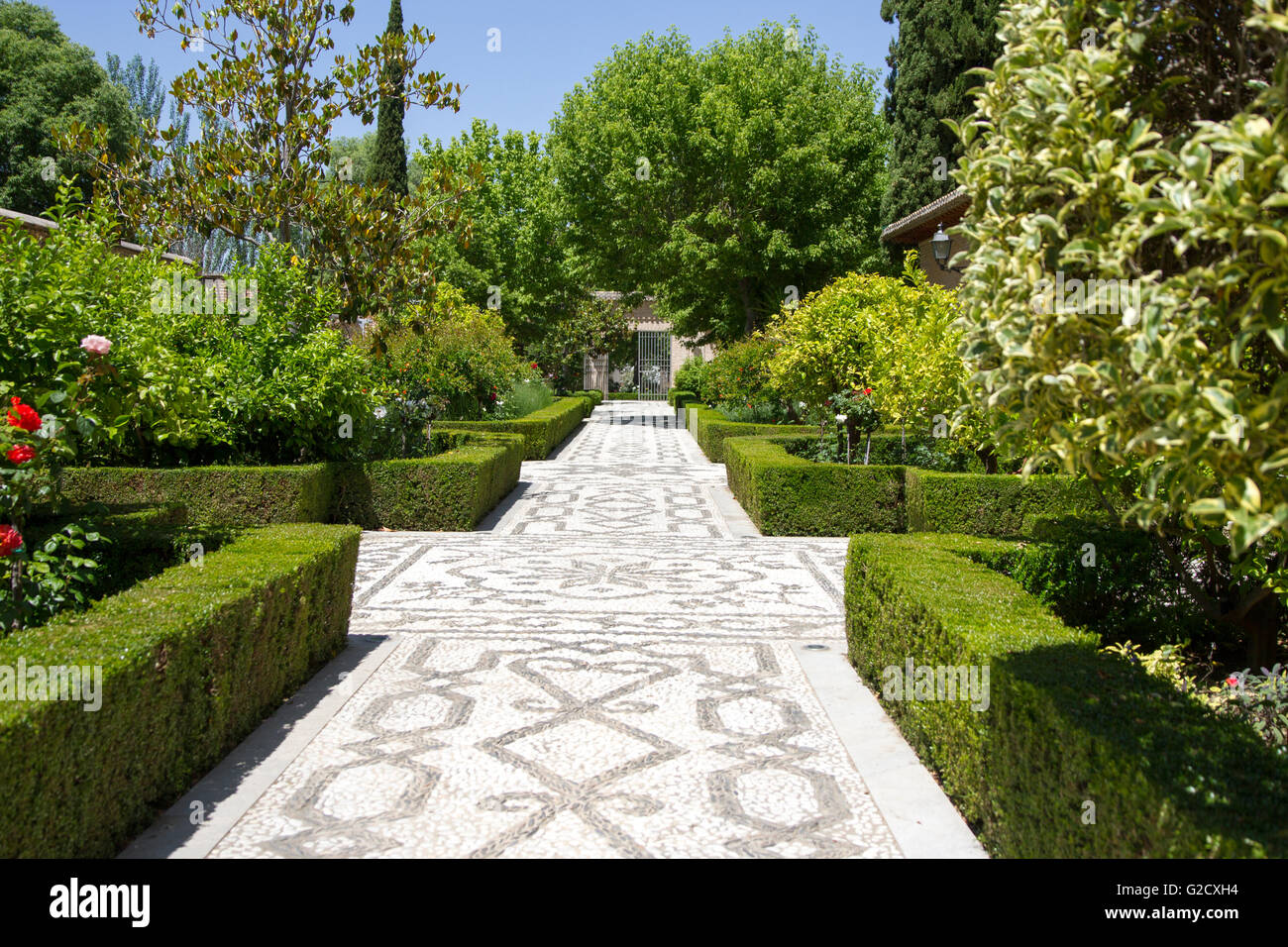 Garden in Alhambra Granada Stock Photo - Alamy