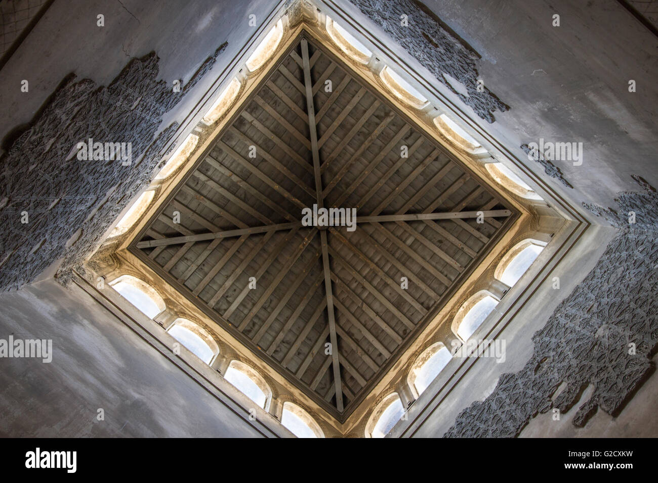 Alhambra Tower Ceiling Stock Photo - Alamy