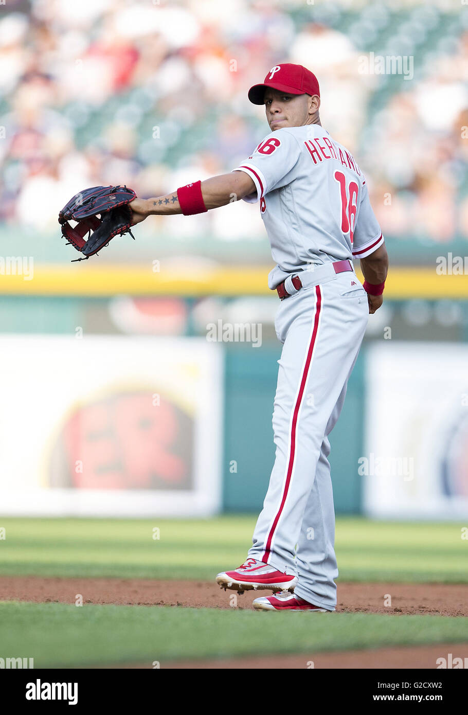 Detroit, Michigan, USA. 24th May, 2016. Philadelphia infielder Cesar ...