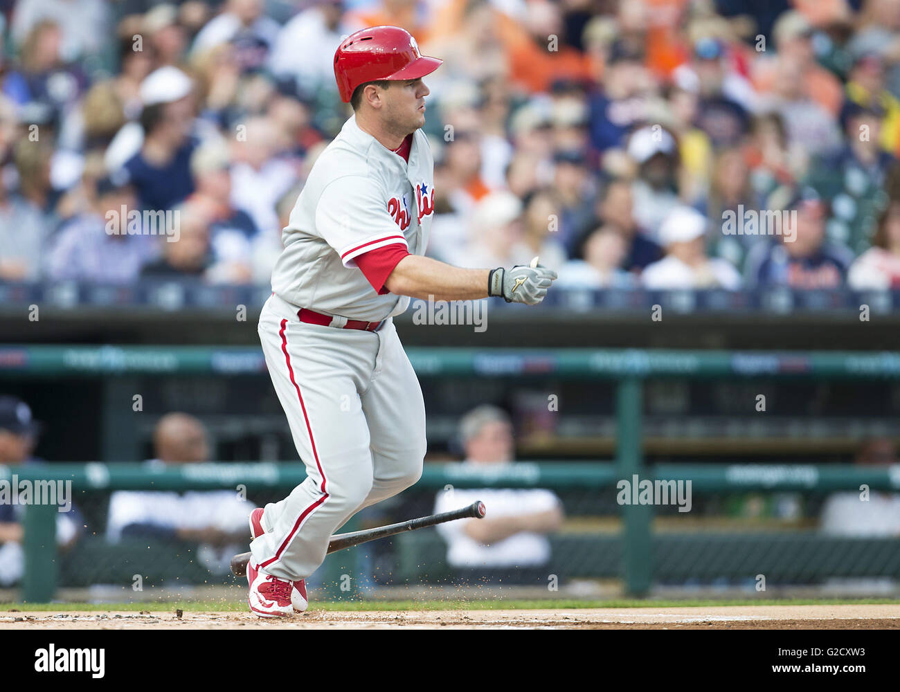 Detroit, Michigan, USA. 24th May, 2016. Philadelphia infielder Tommy ...