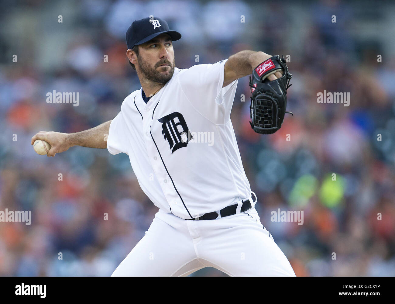 Detroit, Michigan, USA. 24th May, 2016. Detroit Tigers pitcher Justin ...