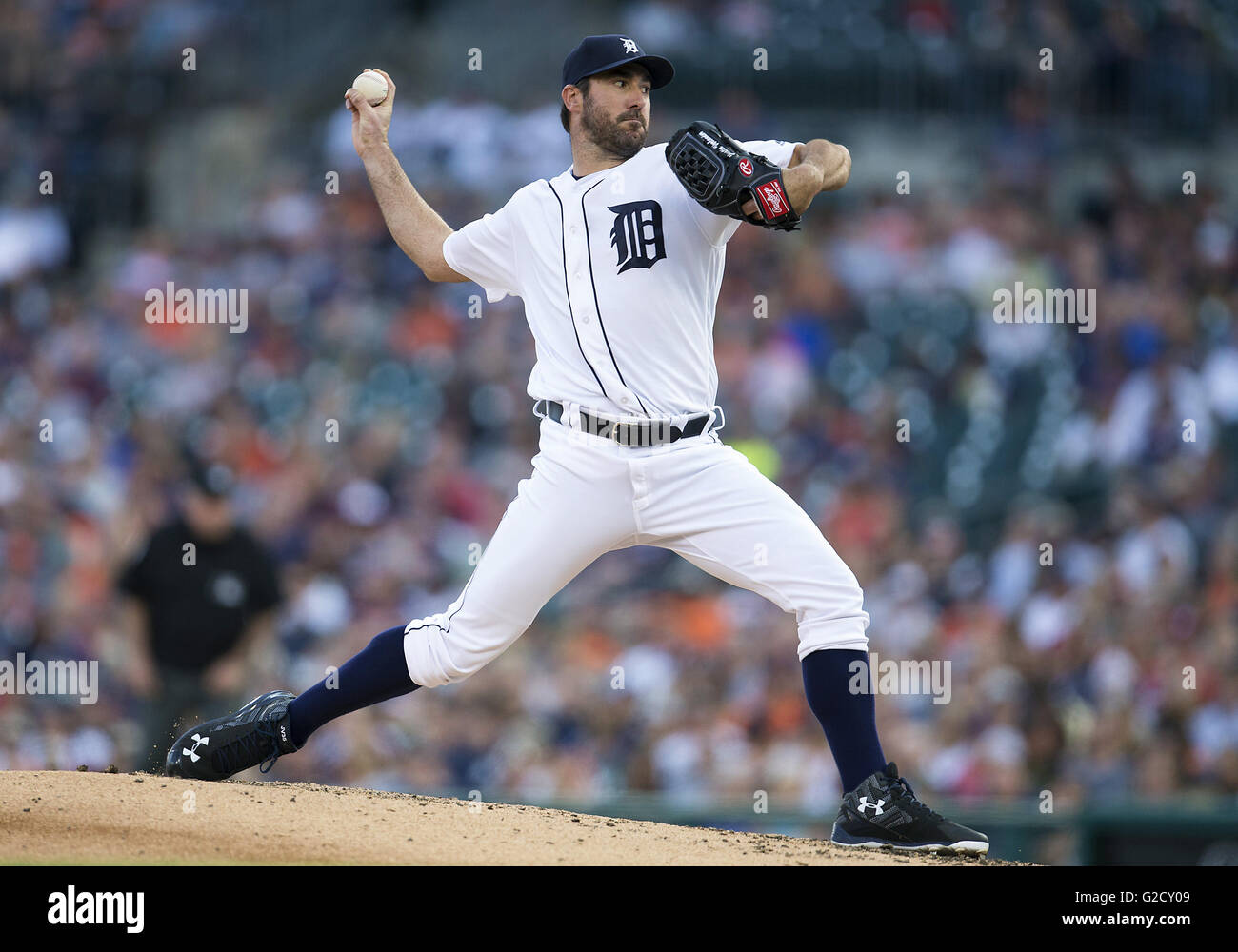 Detroit, Michigan, USA. 24th May, 2016. Detroit Tigers pitcher Justin ...