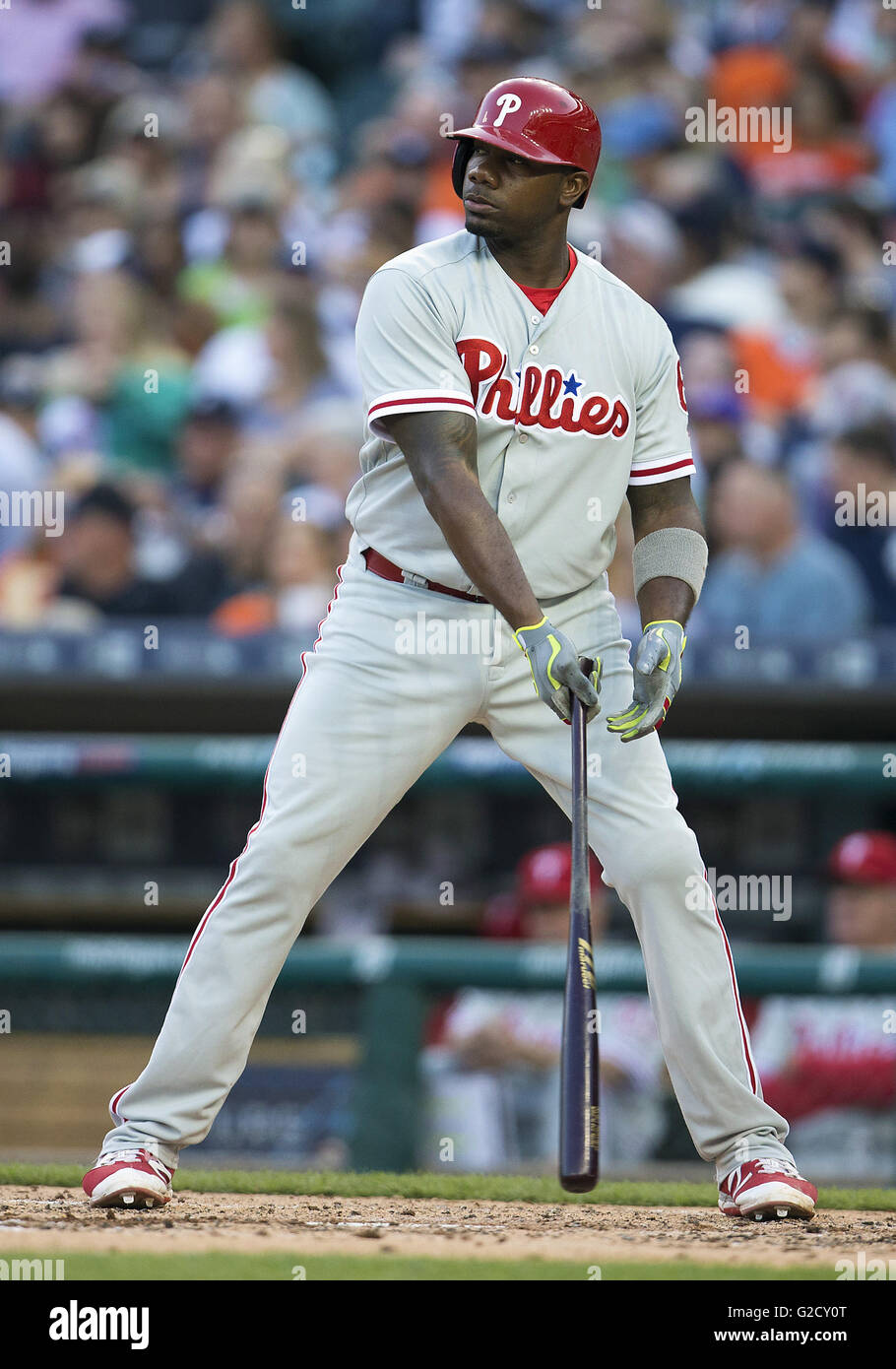 Detroit, Michigan, USA. 24th May, 2016. Philadelphia infielder Ryan ...