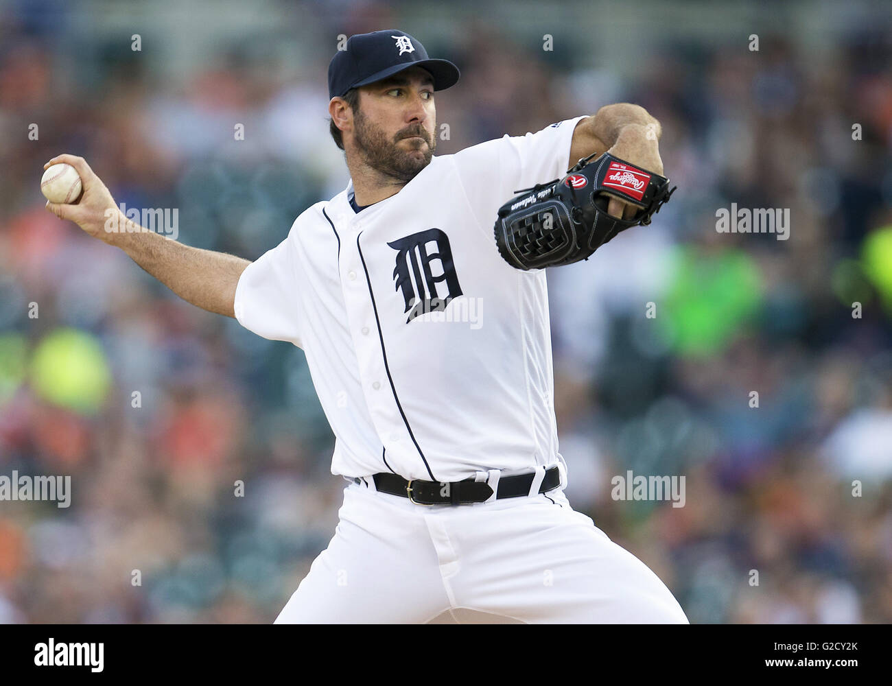 Detroit, Michigan, USA. 24th May, 2016. Detroit Tigers pitcher Justin ...