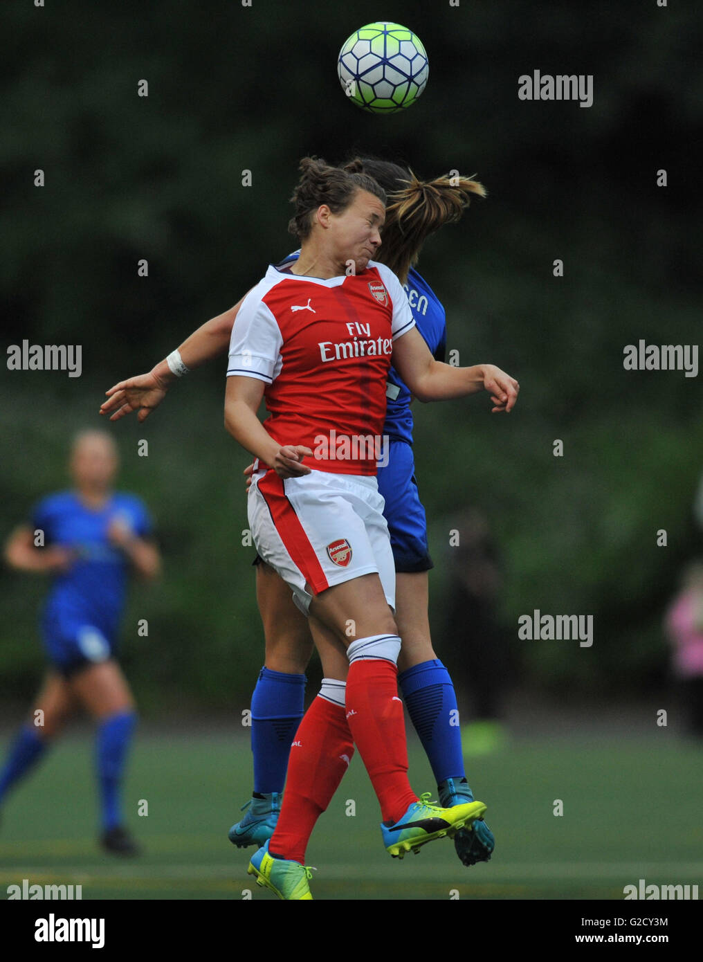 Seattle Reign's Page Neilsen (12) and Arsenal's Josephine Henning (22 ...