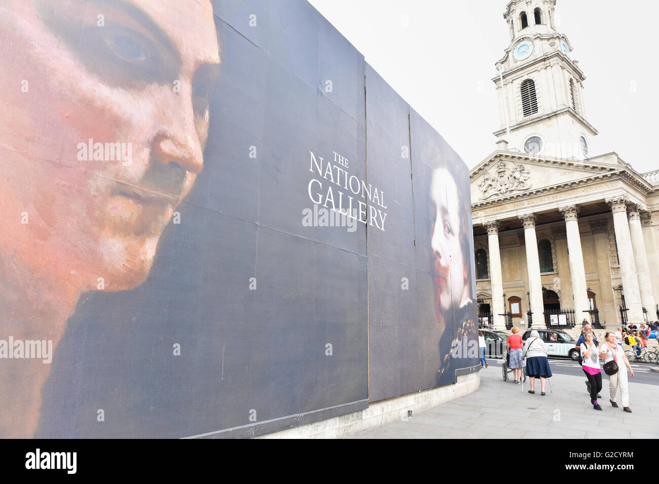 Trafalgar Square, London, UK. 27th May 2016. Giant poster (23rd June ...
