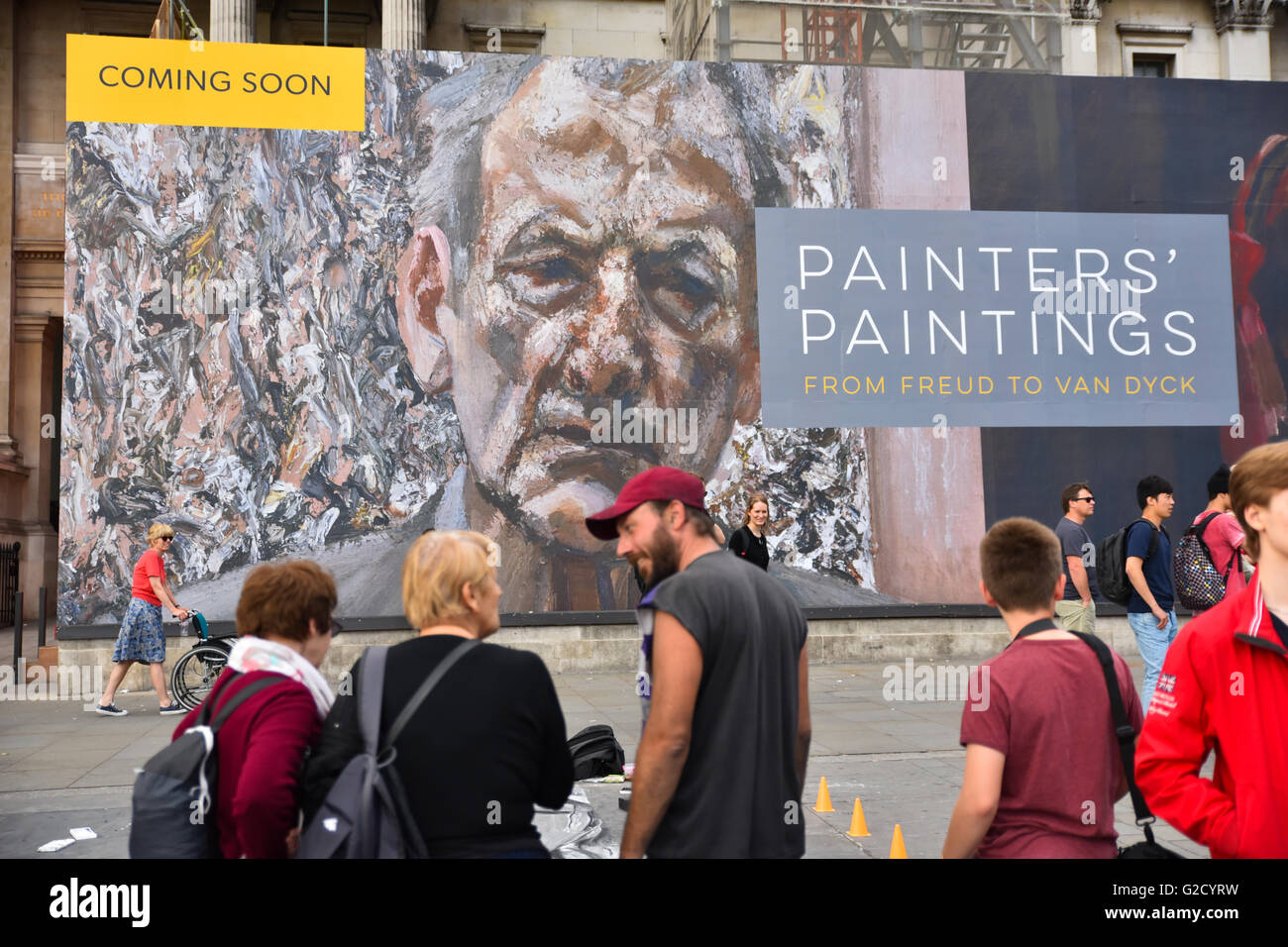 Trafalgar Square, London, UK. 27th May 2016. Giant poster (23rd June ...
