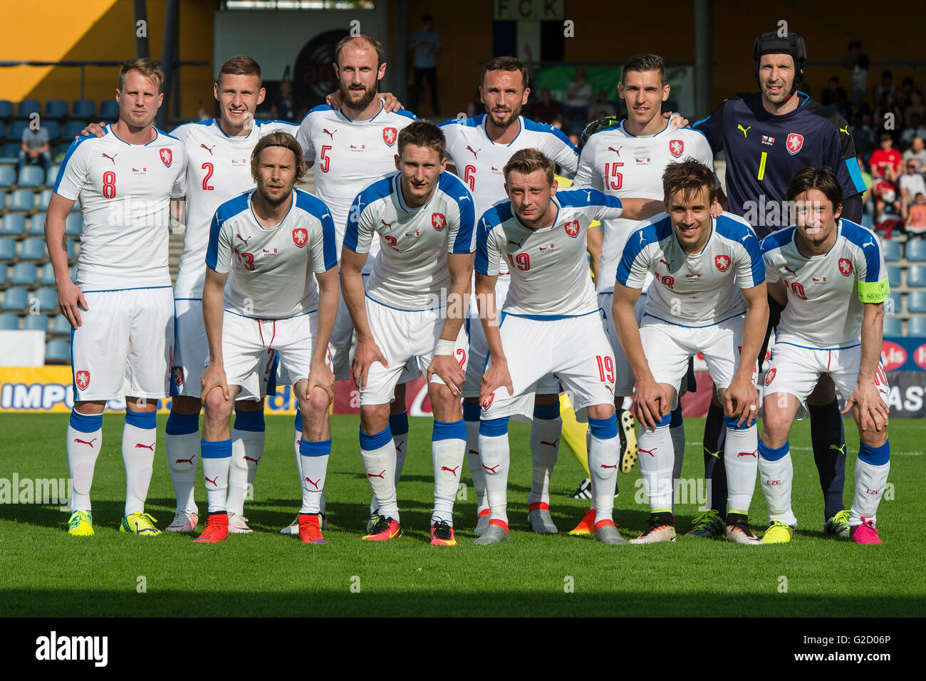 Kufstein, Austria. 27th May, 2016. Czech soccer team: Back row from ...
