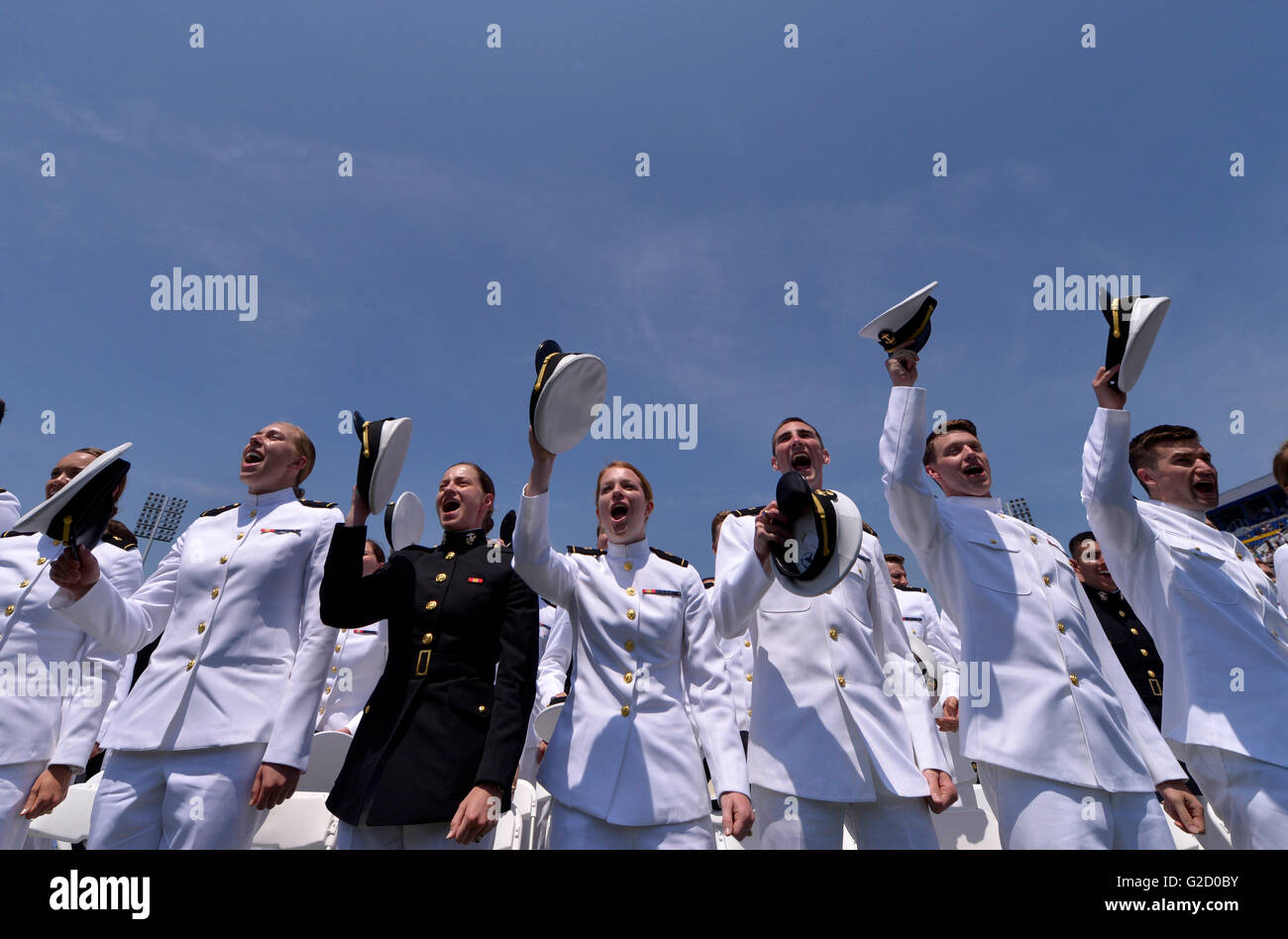 Annapolis, USA. 27th May, 2016. Graduates attend their graduation ...
