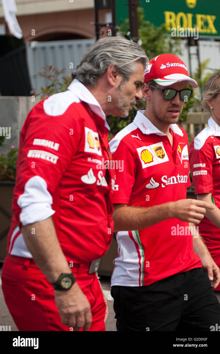 Monte Carlo, Monaco. 27th May, 2016. F1 Drivers Monaco Friday vettel ...
