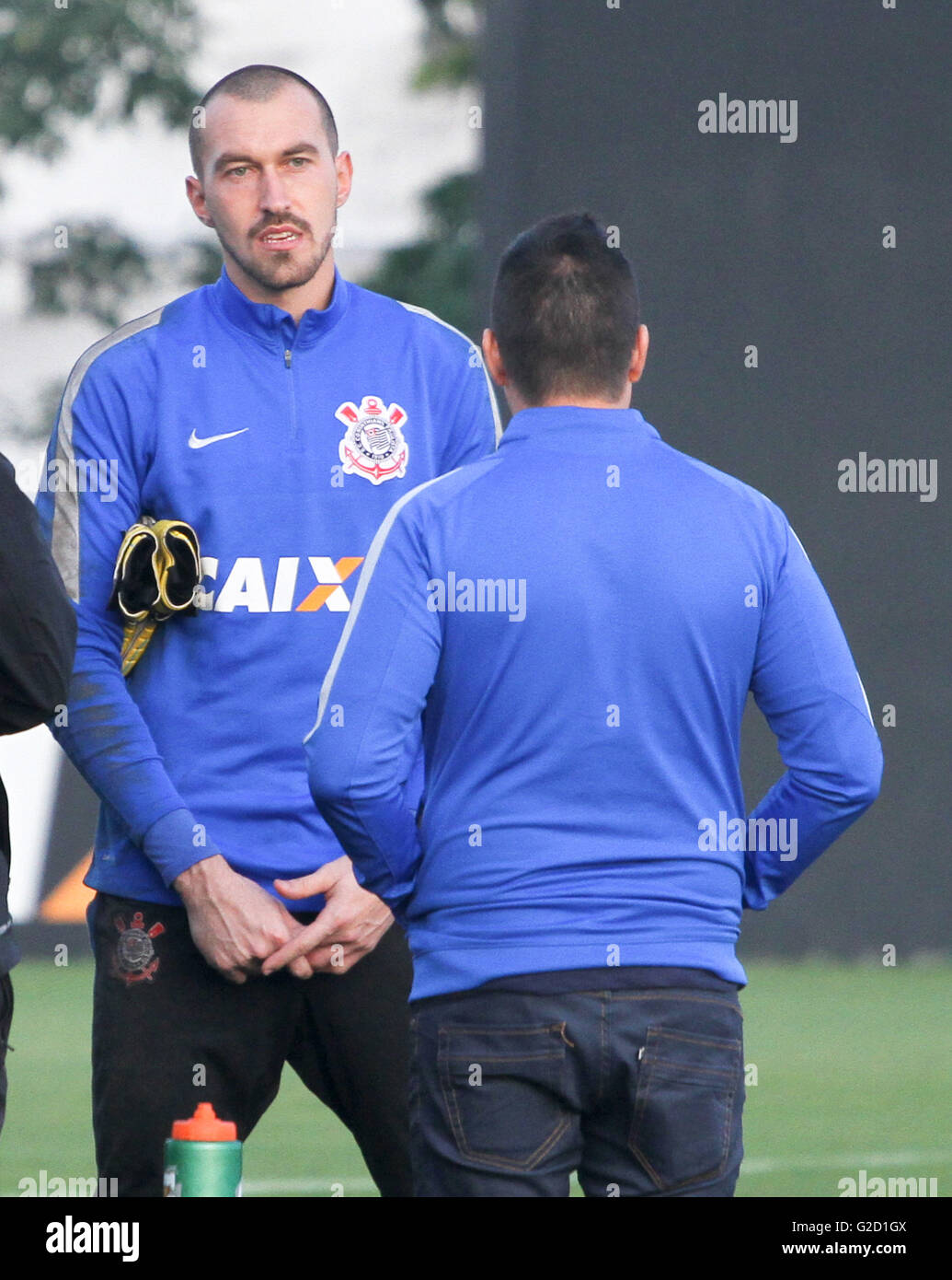 SAO PAULO, Brazil - 05/27/2016: TRAINING CORINTHIANS - Valter during ...