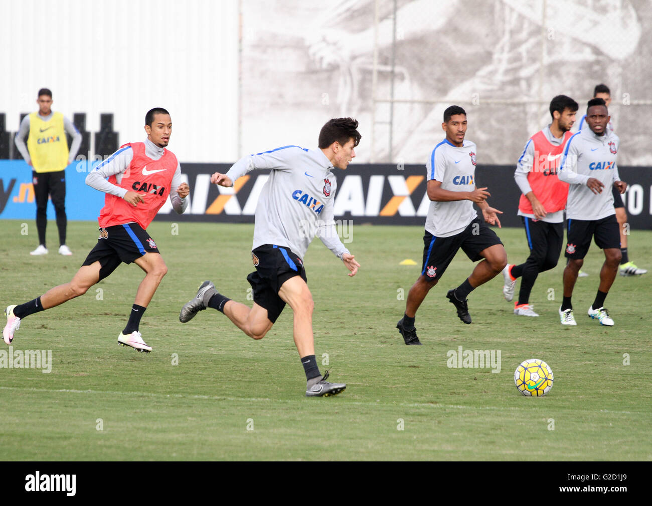 SAO PAULO, Brazil - 05/27/2016: TRAINING CORINTHIANS - Team trains with ...