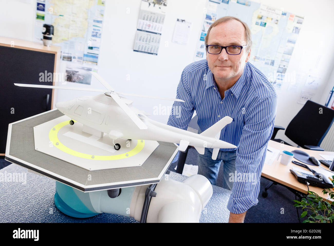 Buedelsdorf, Germany. 11th May, 2016. Soenke Siegfriedsen, engineer and chief executive of ...