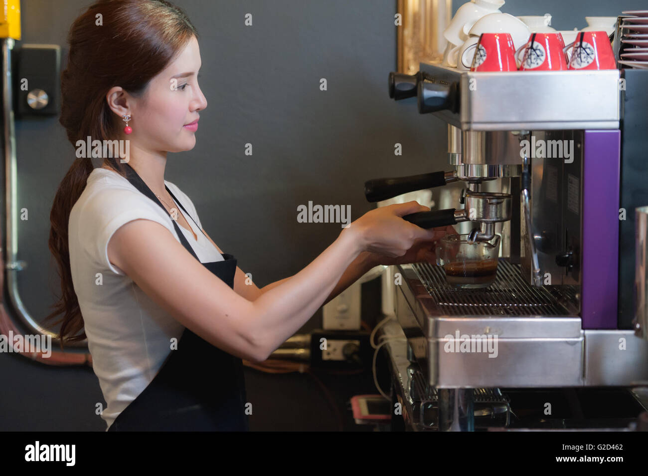 Using coffee machine hi-res stock photography and images - Alamy