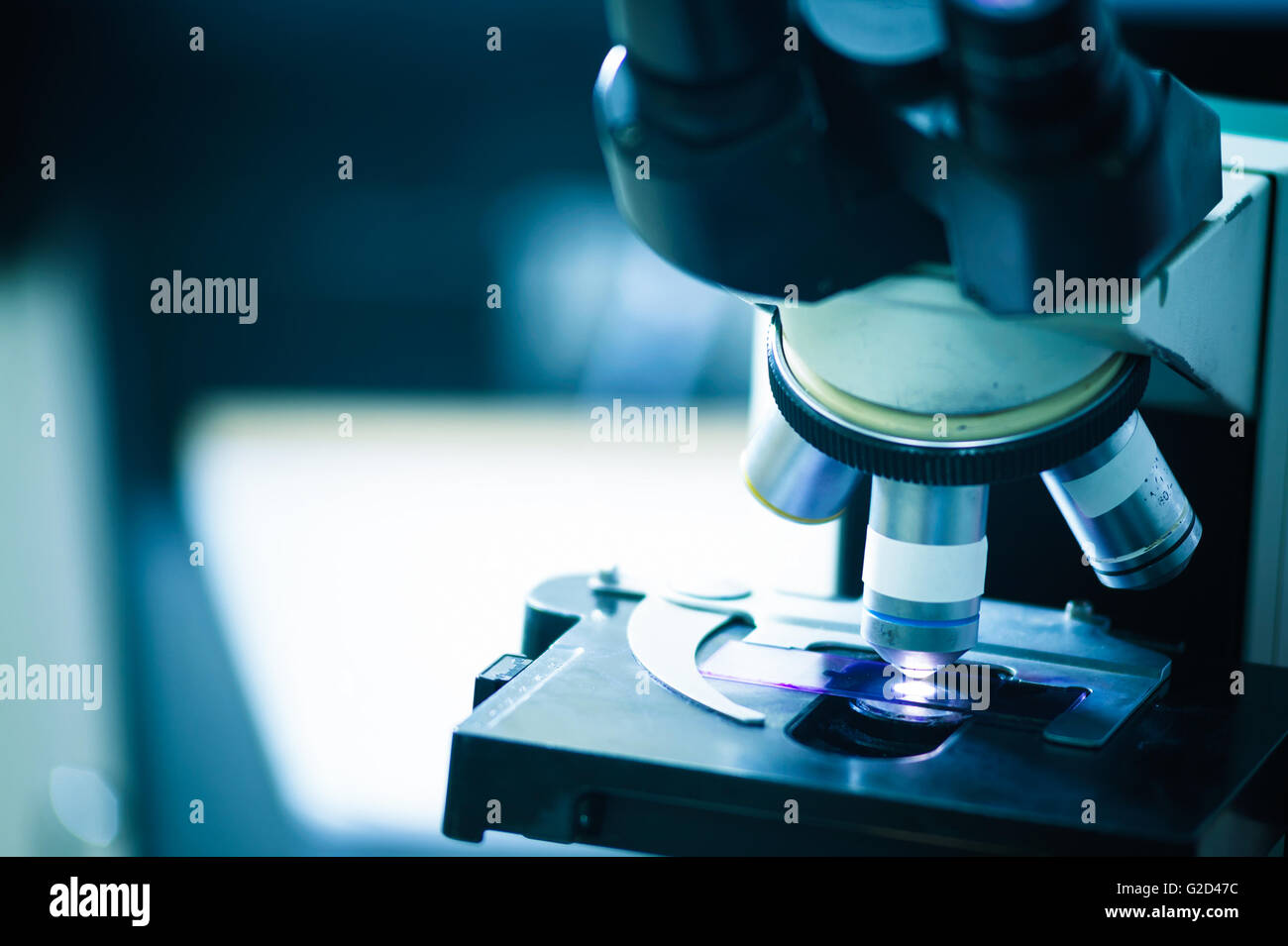 eye microscope for diagnostic disease in hospital laboratory Stock ...