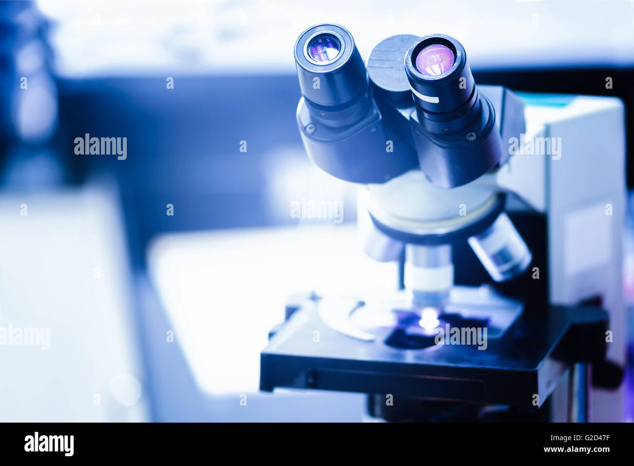 eye microscope for diagnostic disease in hospital laboratory Stock ...