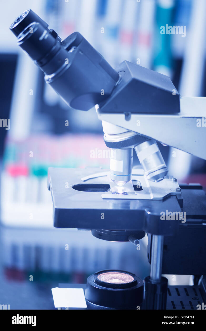 eye microscope for diagnostic disease in hospital laboratory Stock ...