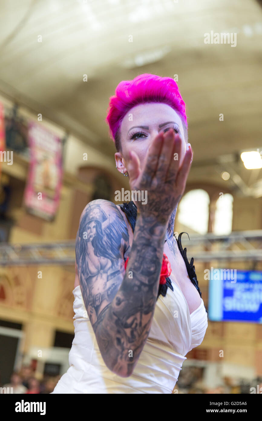 London, UK 28th May, 2016. The Great British Tattoo Show at Alexandra ...