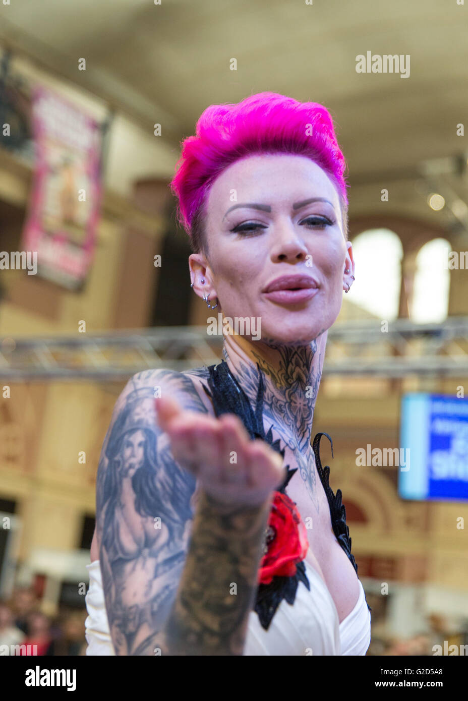 London, UK 28th May, 2016. The Great British Tattoo Show at Alexandra ...