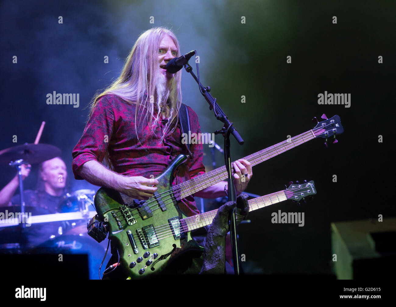Munich, Germany. 27th May, 2016. Bassist Marco Hietala of the band ...
