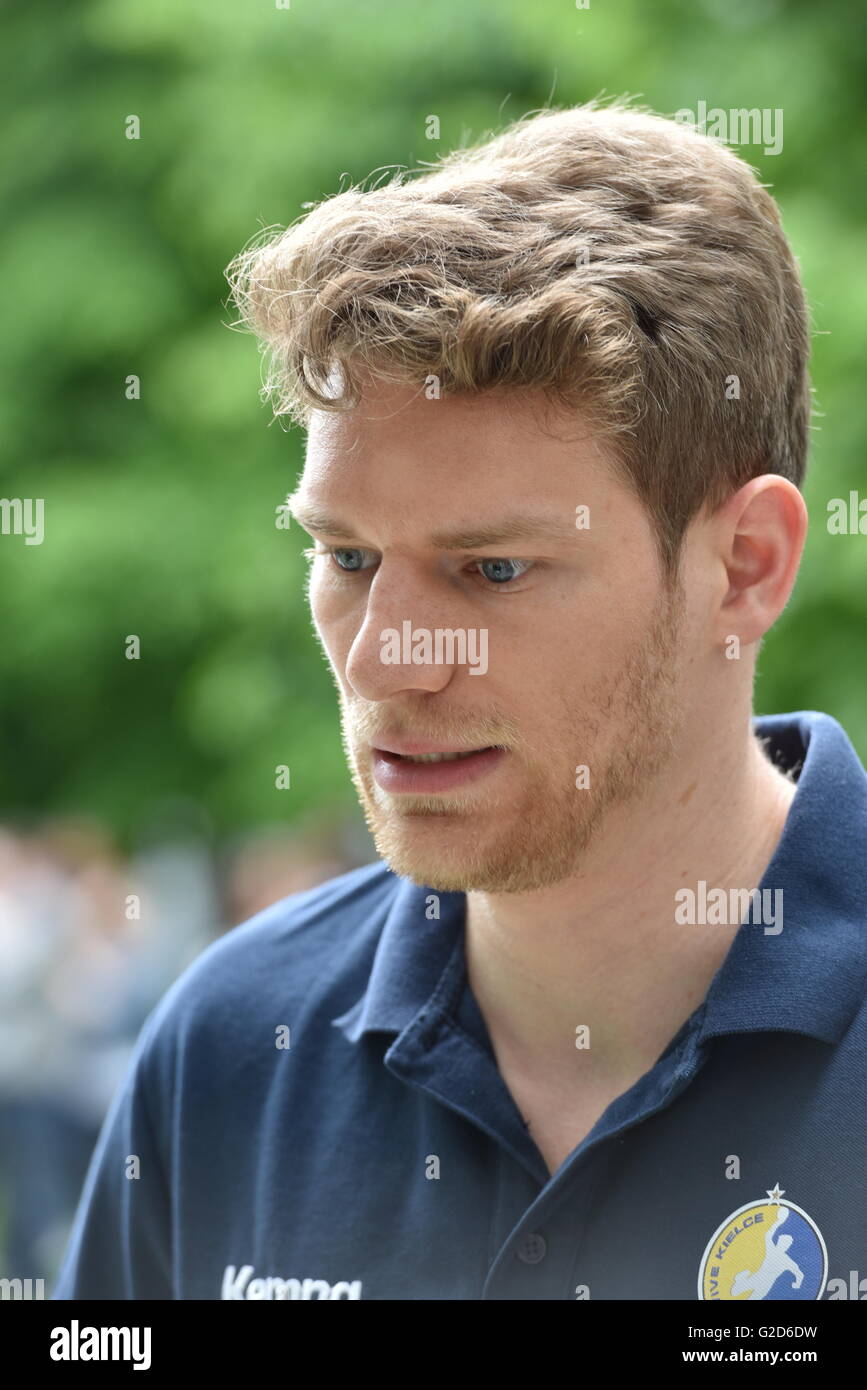 Cologne, Germany. 27th May, 2016. Handball player Tobias Reichmann from ...