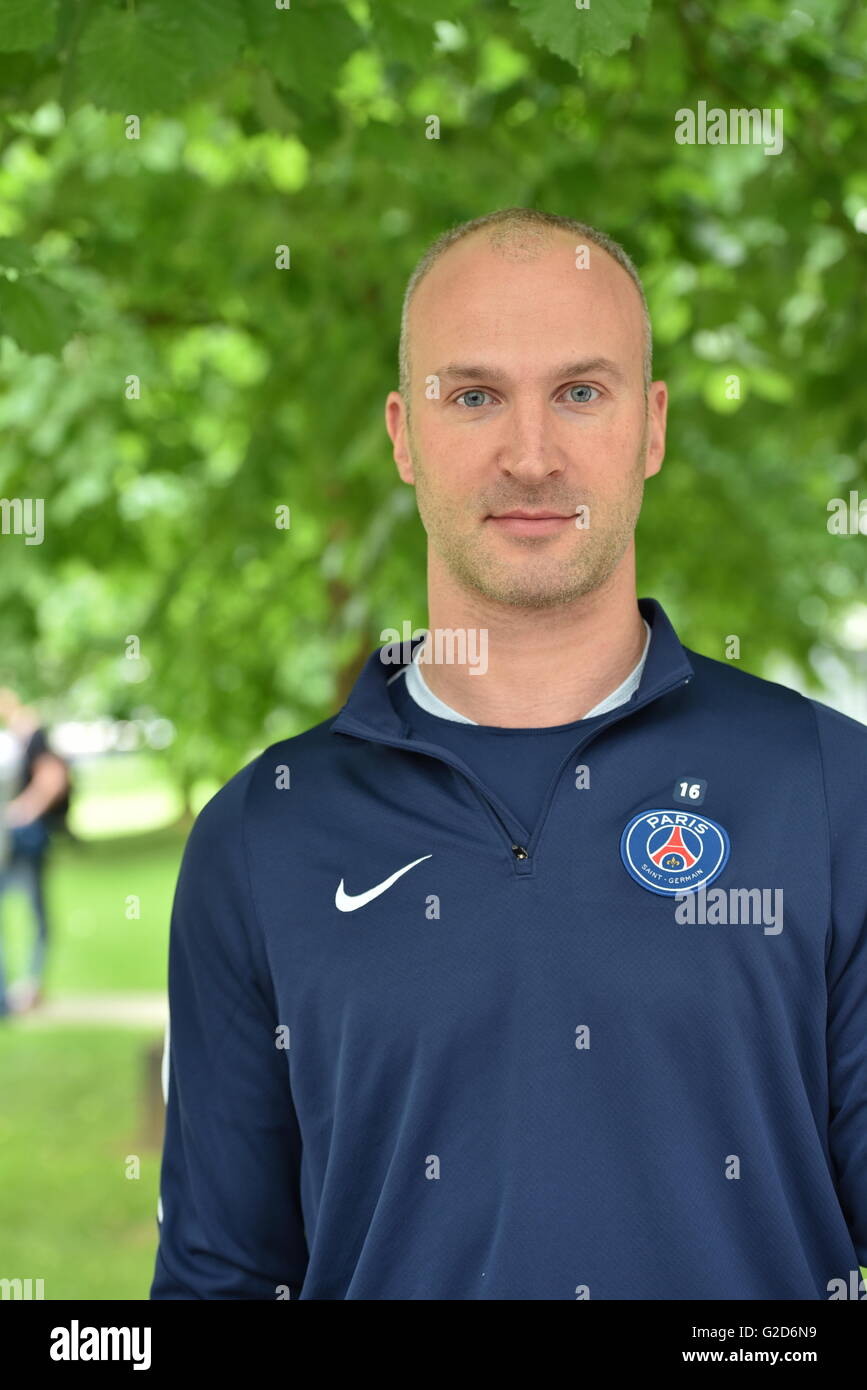 Cologne, Germany. 27th May, 2016. Handball player Thierry Omeyer from ...