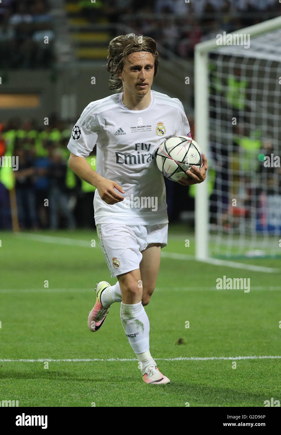 Milan, Italy. 28th May, 2016. Real's Luka Modric in action during the ...