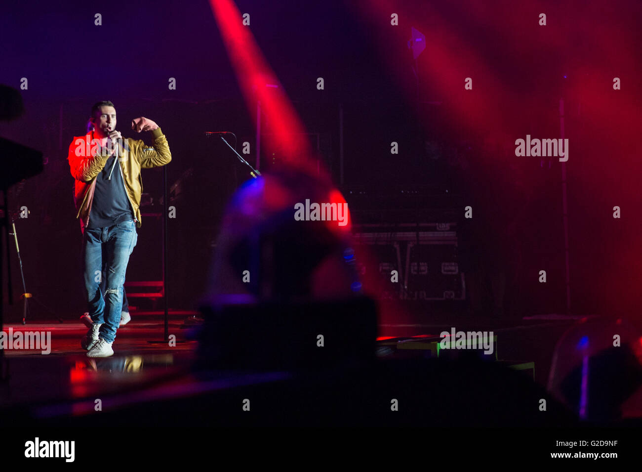 Lisbon, Portugal. 28th May, 2016. Maroon 5 performance in Rock in Rio ...