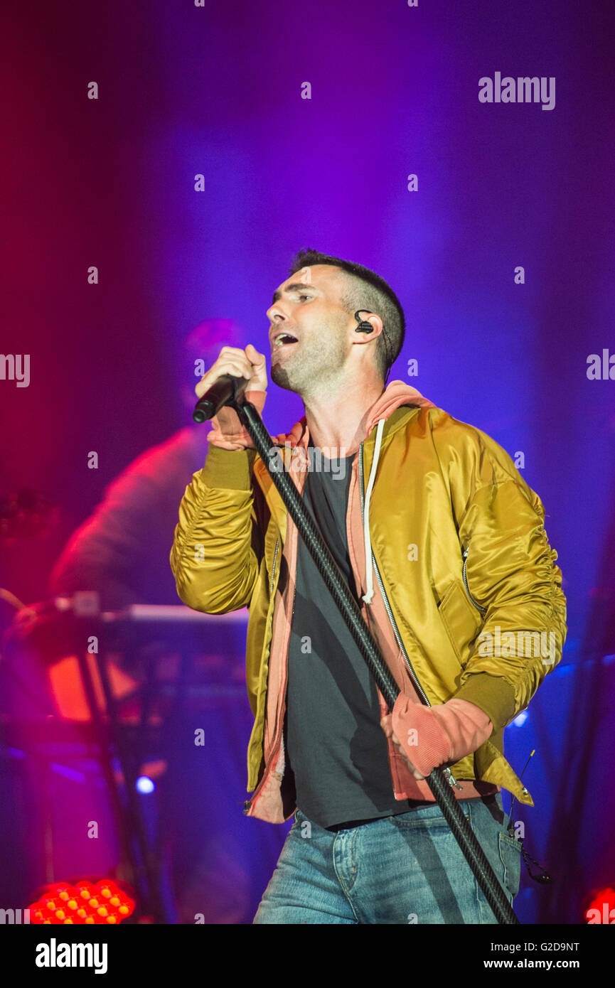 Lisbon, Portugal. 28th May, 2016. Maroon 5 performance in Rock in Rio ...