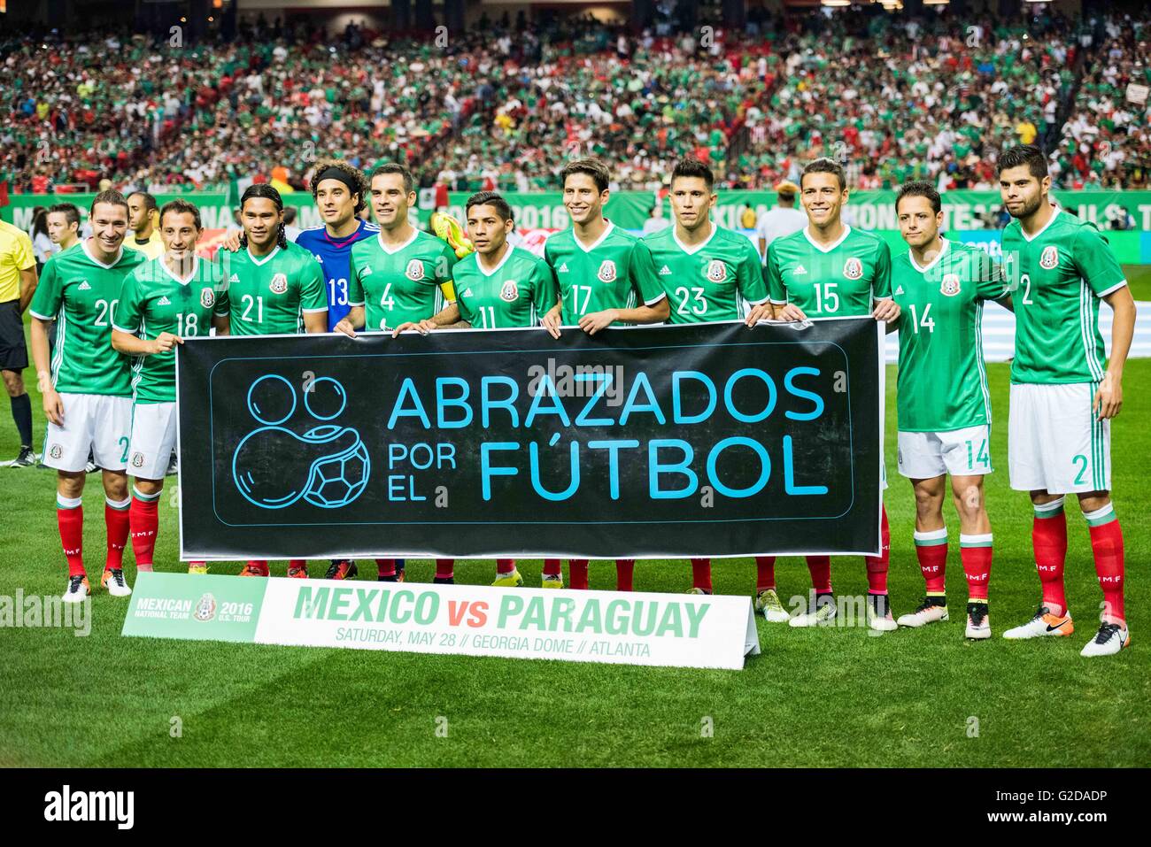 The Mexico starting 11 during the International Friendly Soccer Game ...