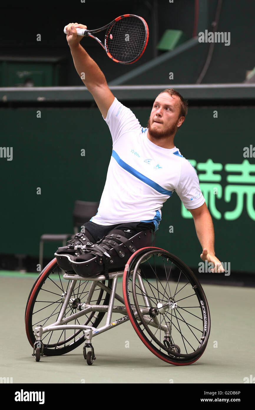 Ariake Coliseum, Tokyo, Japan. 28th May, 2016. Nicolas Peifer (FRA ...