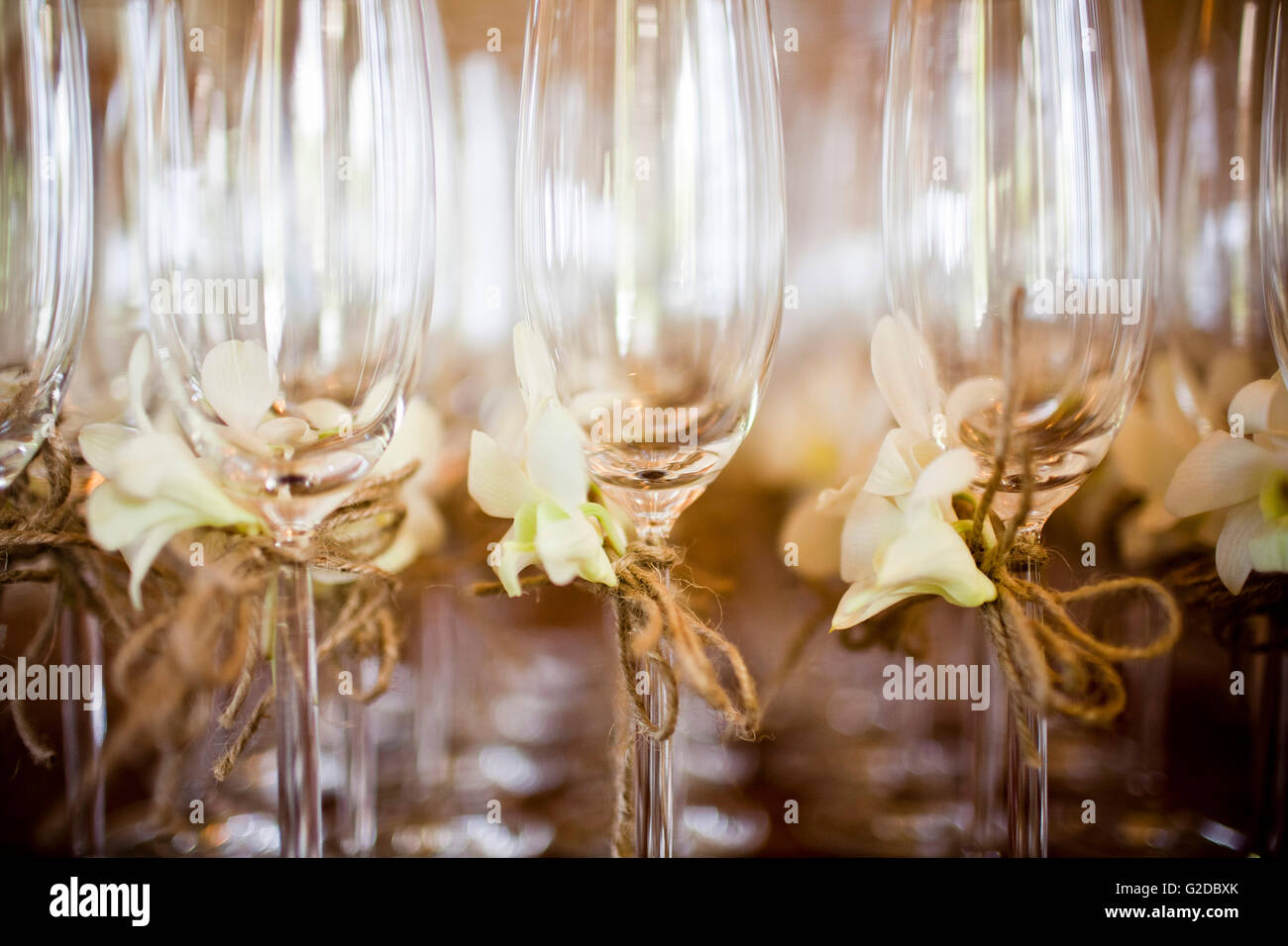 Empty champagne flutes hi-res stock photography and images - Alamy
