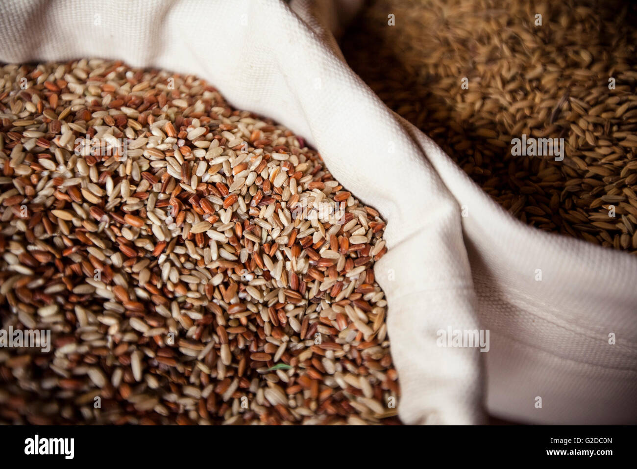 Large Sacks of Uncooked Rice, Vietnam Stock Photo - Alamy