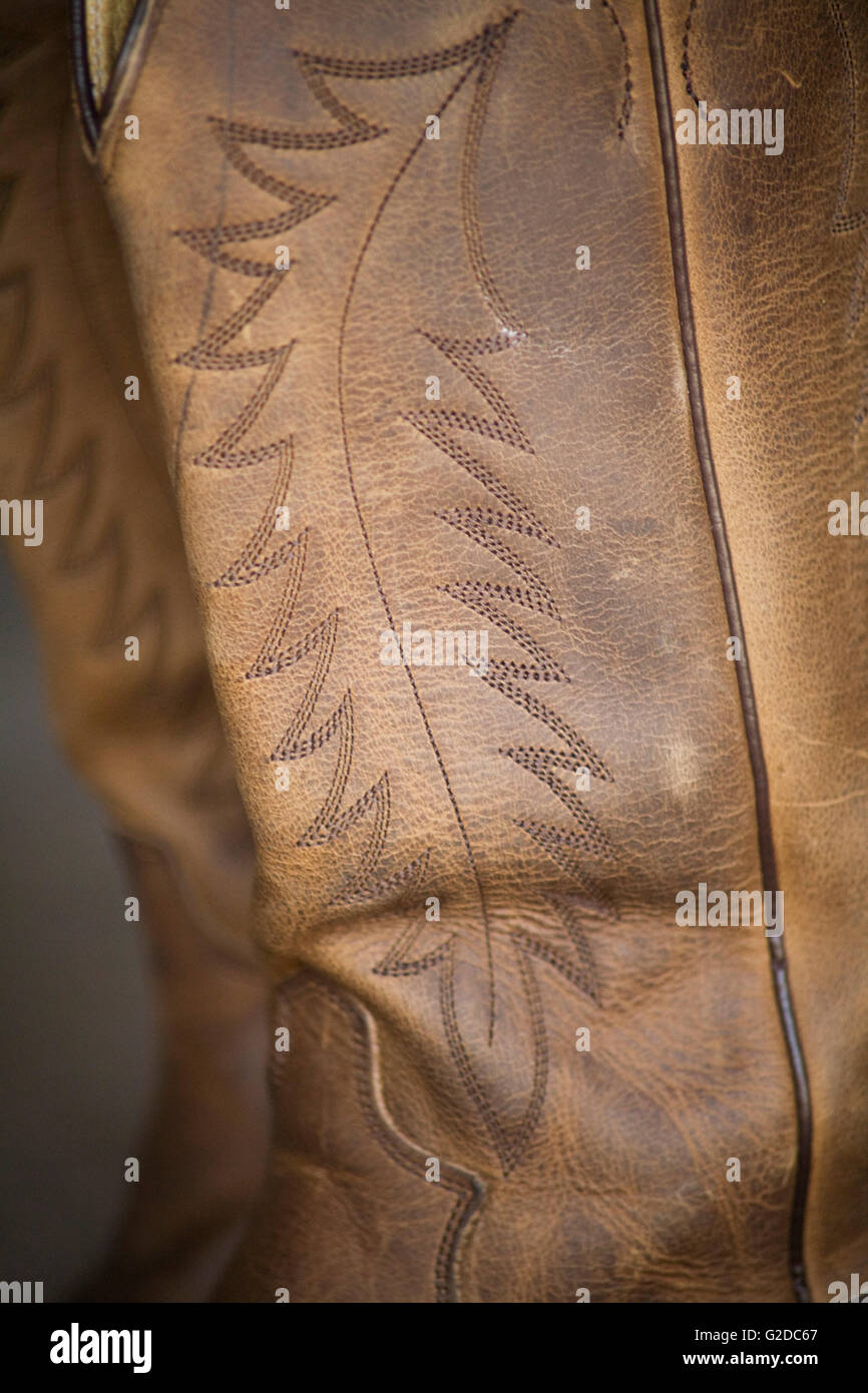 Leather cowboy boots hi-res stock photography and images - Alamy