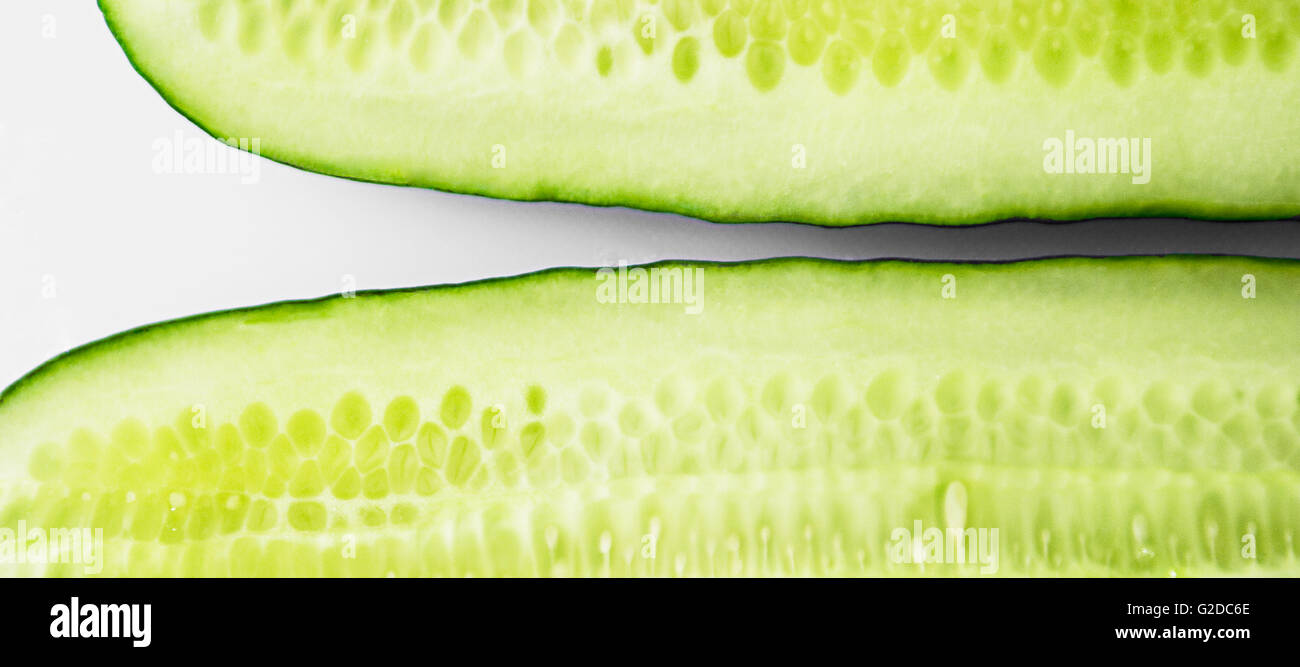 Two Cucumber Slices Stock Photo - Alamy