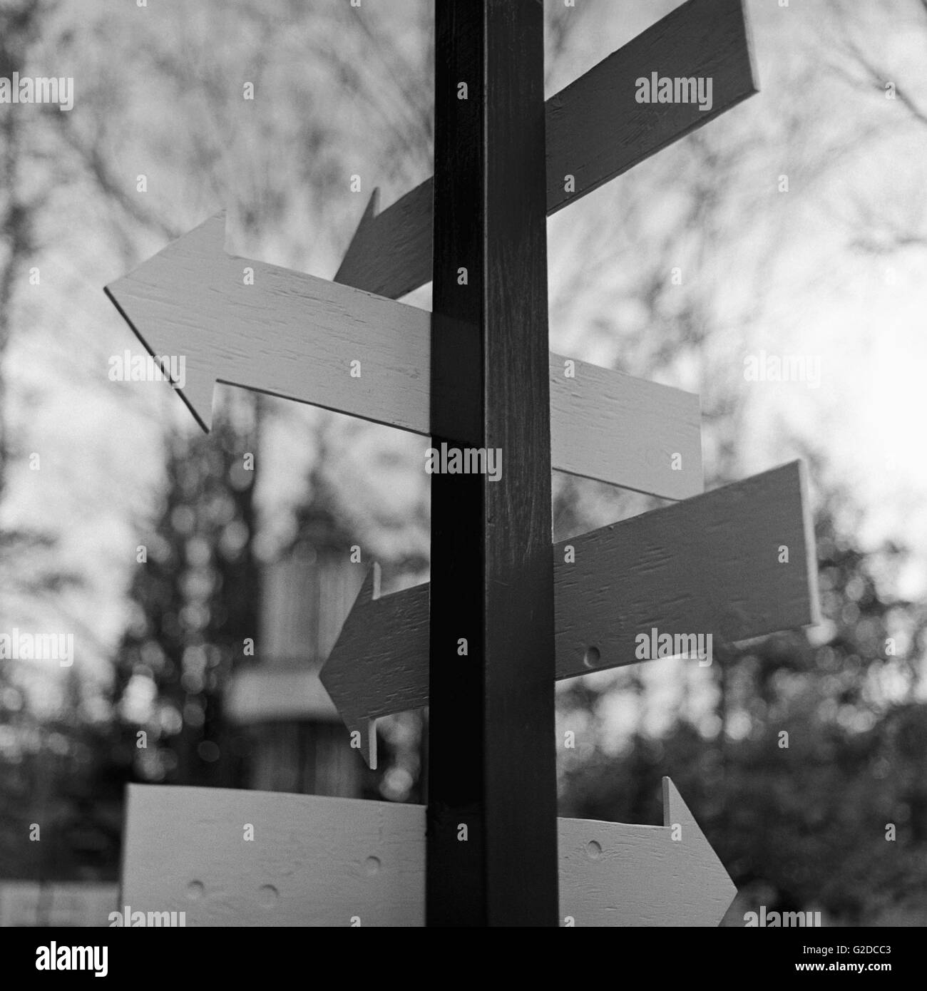 Crossroads signs Black and White Stock Photos & Images - Alamy