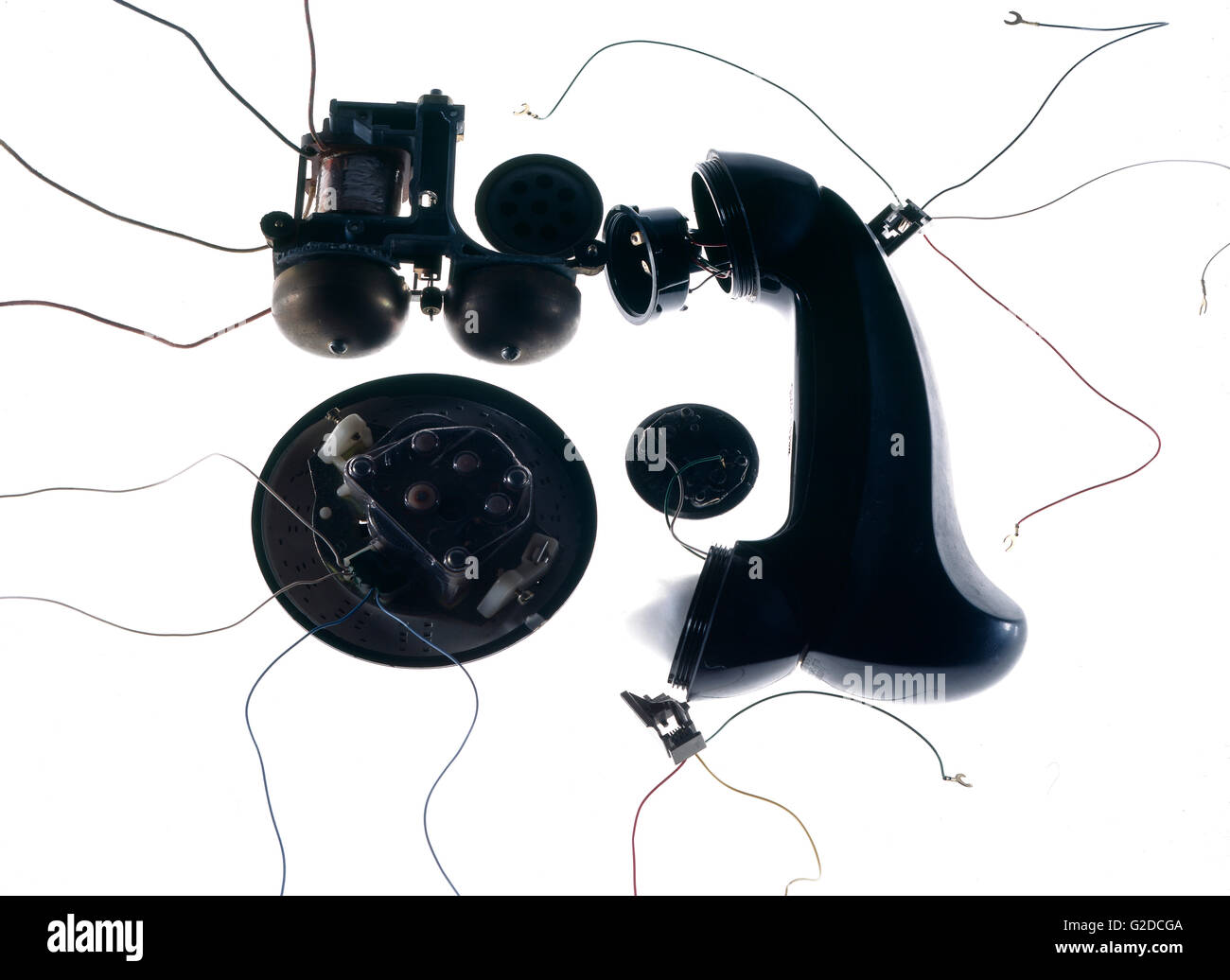 Old Disassembled Telephone Stock Photo - Alamy