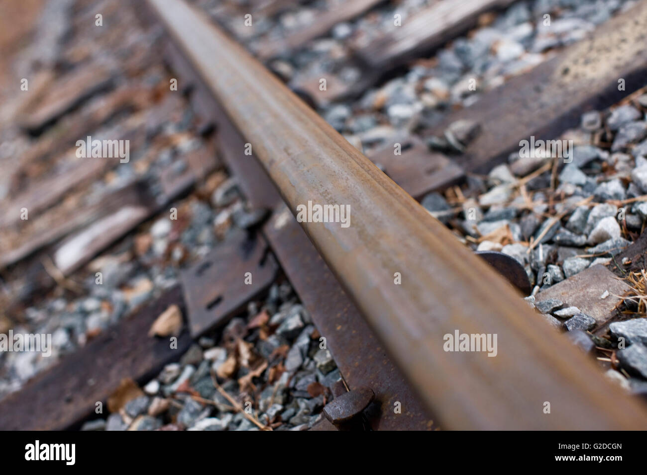 Railroad Track Detail Stock Photo - Alamy