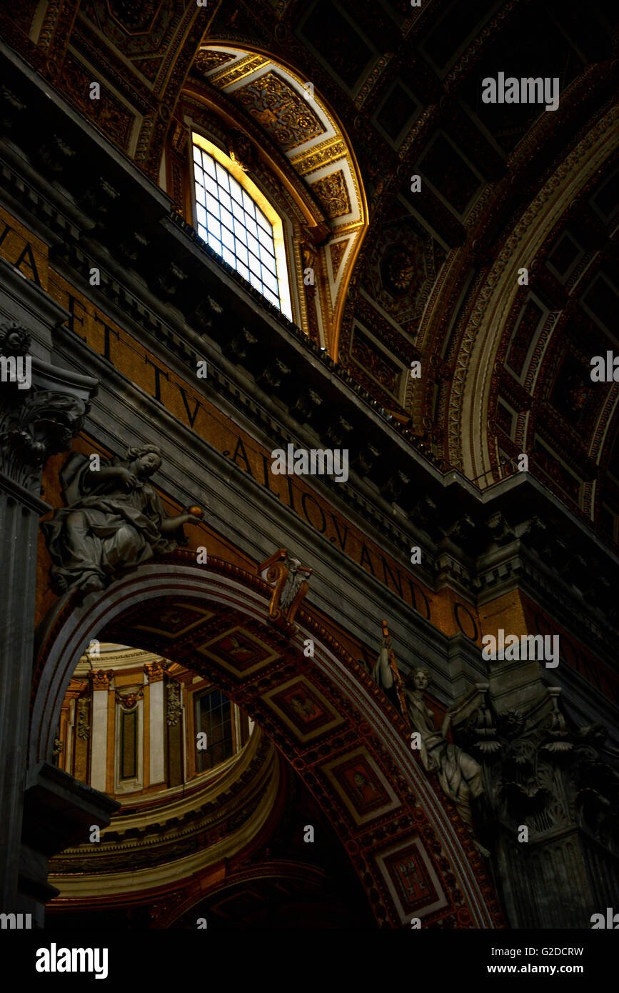 Ornate and Elaborate Arches and Ceiling, Low Angle View, Vatican ...