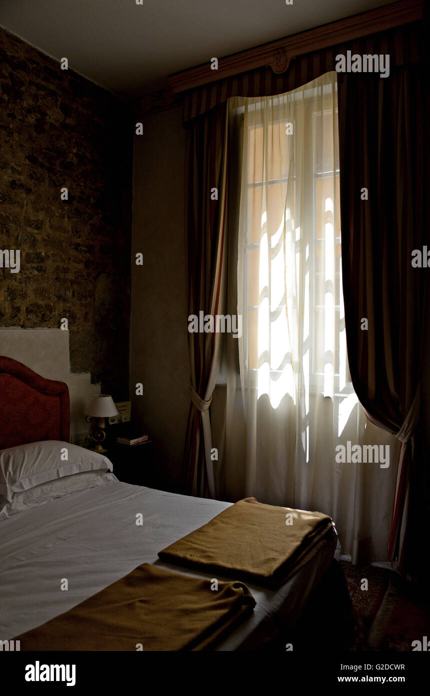 Dimly Lit Hotel Room Stock Photo - Alamy