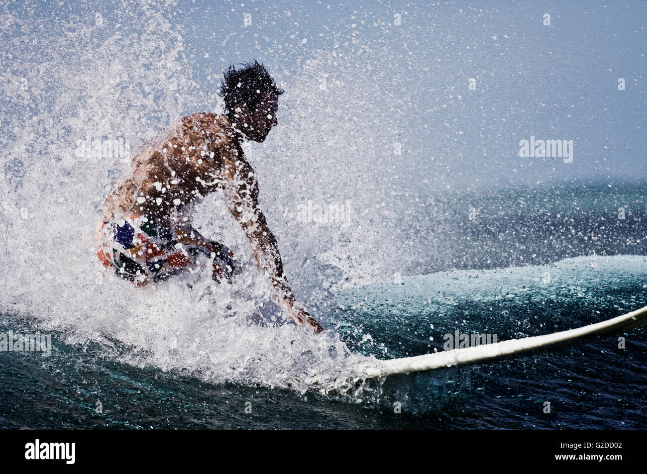 Surfer Riding Wave Stock Photo - Alamy