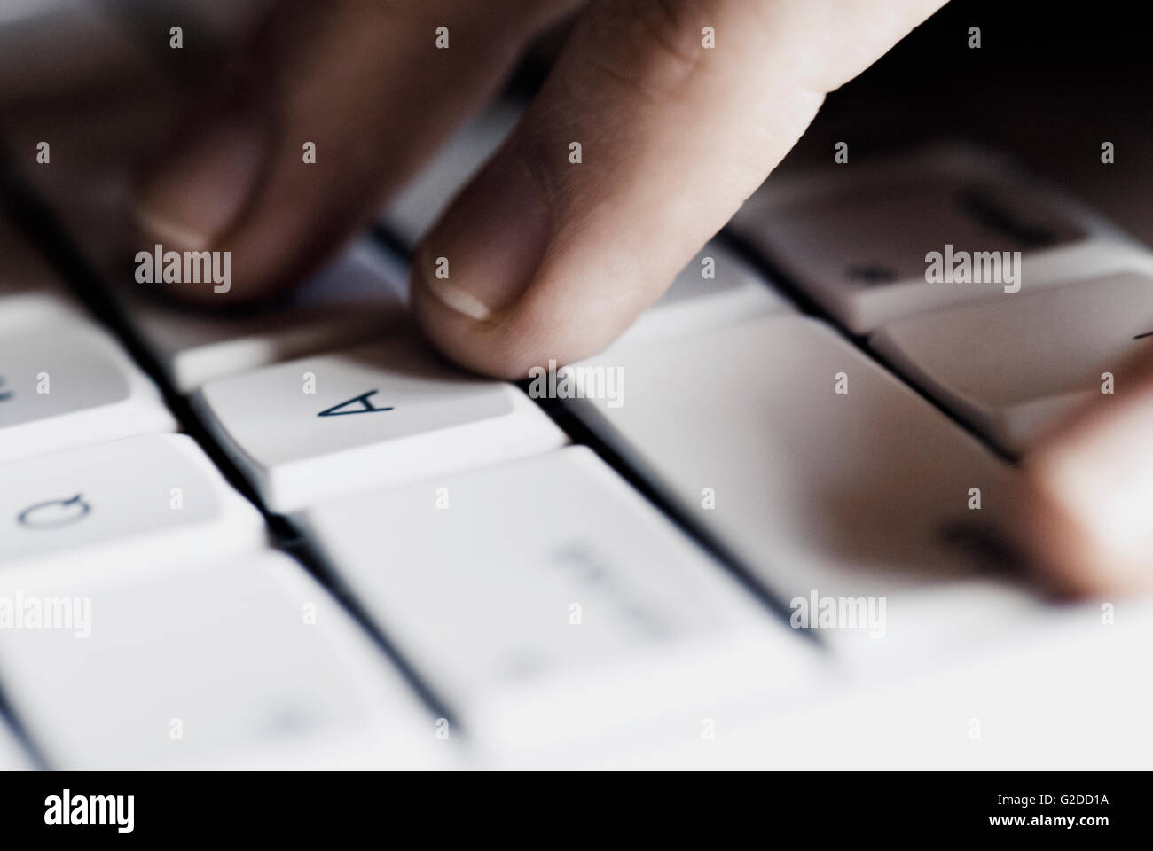 Fingers on Computer Keyboard, Close-Up Stock Photo - Alamy