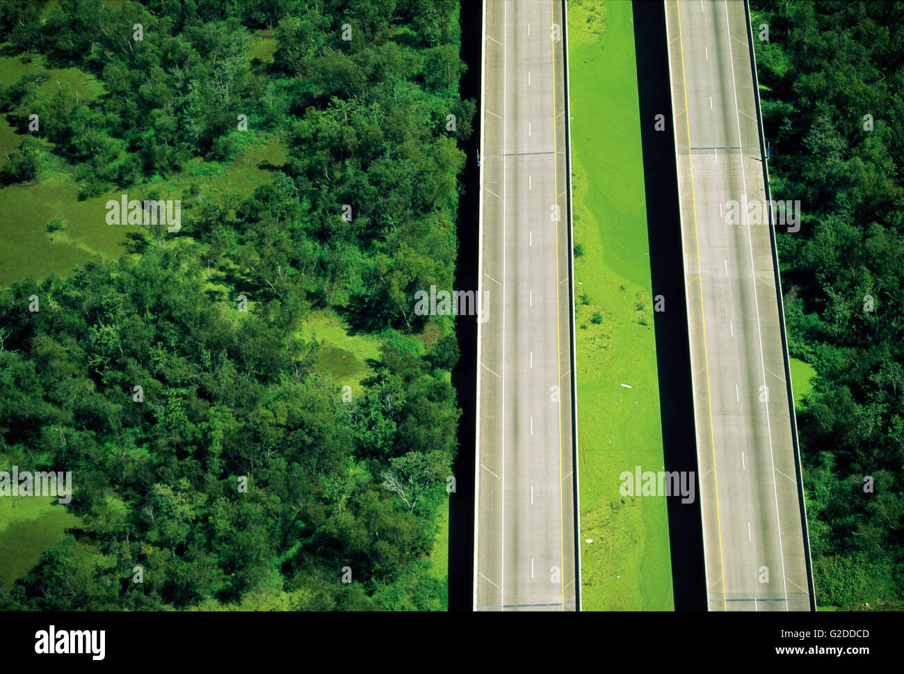 Parallel Highways, High Angle View Stock Photo - Alamy