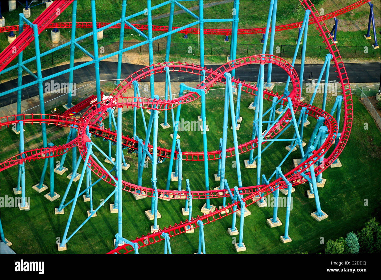 Roller Coaster, High Angle View Stock Photo - Alamy