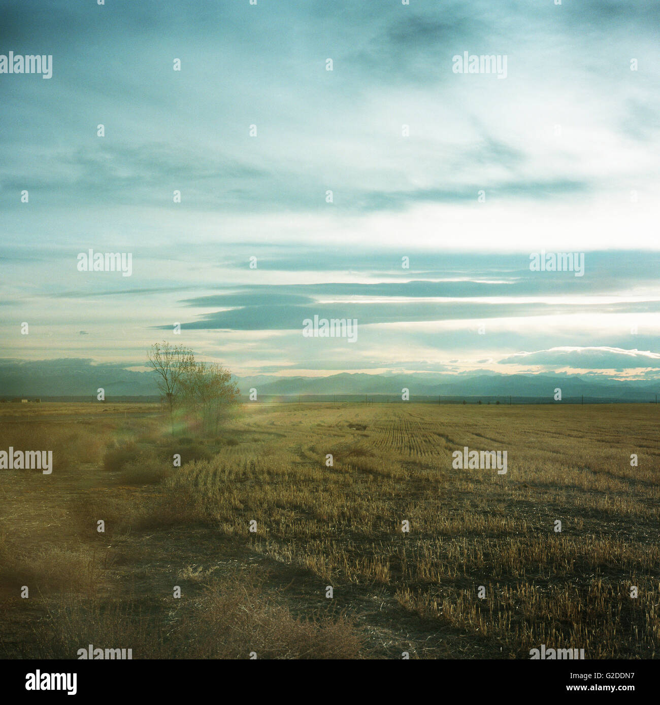 Rural Landscape with Cloudy Sky, Colorado, USA Stock Photo - Alamy